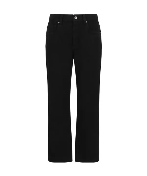 Brunello Cucinelli Monili Detailed Straight Leg Jeans - Black