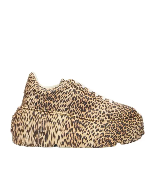Casadei Nexus Platform Sneakers In Leopard Print
