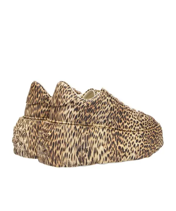 Casadei Nexus Platform Sneakers In Leopard Print
