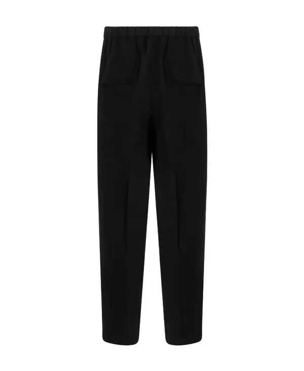 JIL SANDER Elasticated Straight-leg Trousers - Black