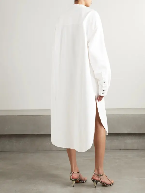 Khaite Seffi Denim Midi Shirt Dress