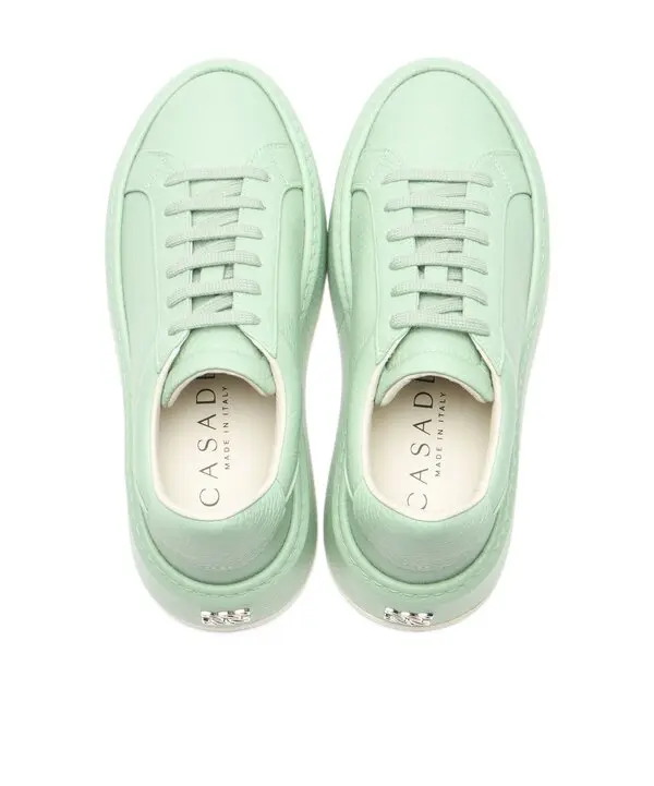 Casadei I-box Platform Low-top Sneakers - Sage