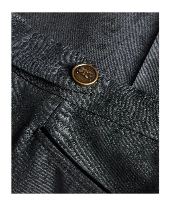Etro Straight Leg Twill Trousers With Jacquard Pattern - Black