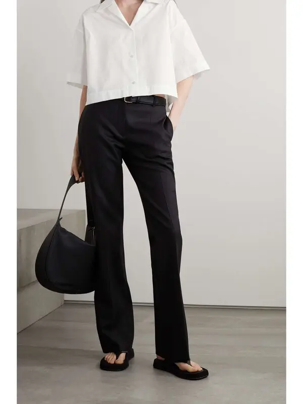 THE ROW Short Shirt With Lapel Neck