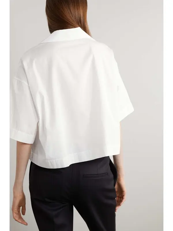 THE ROW Short Shirt With Lapel Neck