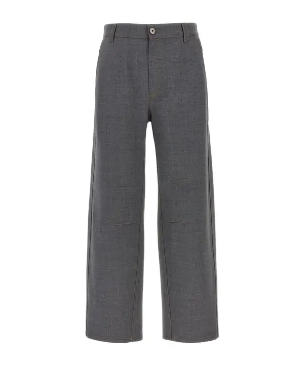 Brunello Cucinelli Logo Patch Wide-leg Pants