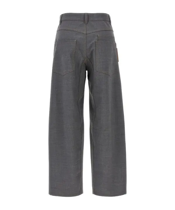 Brunello Cucinelli Logo Patch Wide-leg Pants