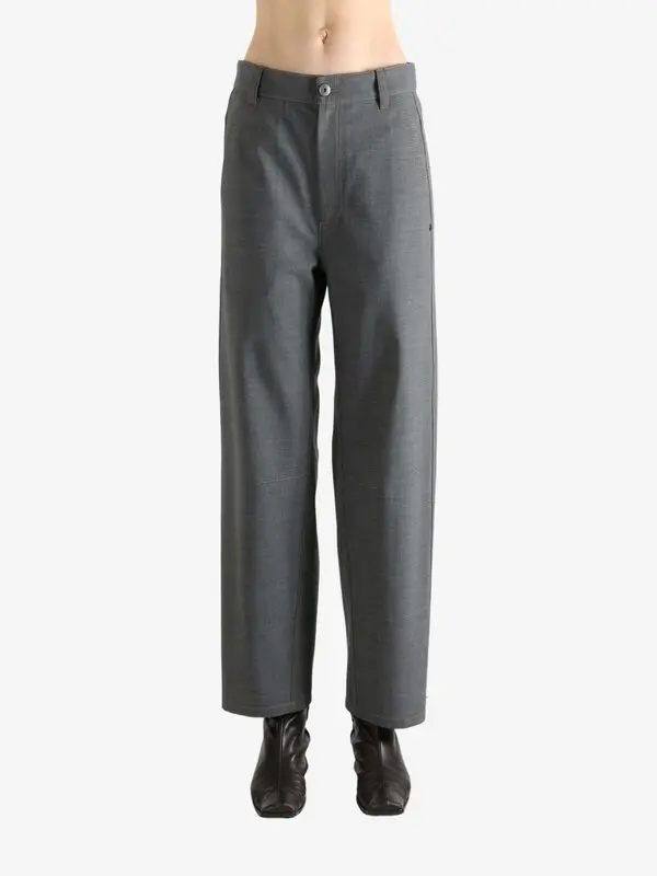 Brunello Cucinelli Logo Patch Wide-leg Pants