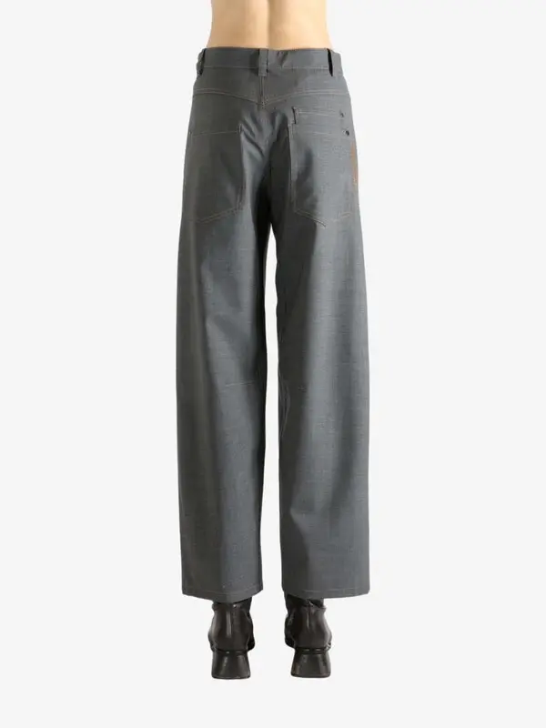 Brunello Cucinelli Logo Patch Wide-leg Pants