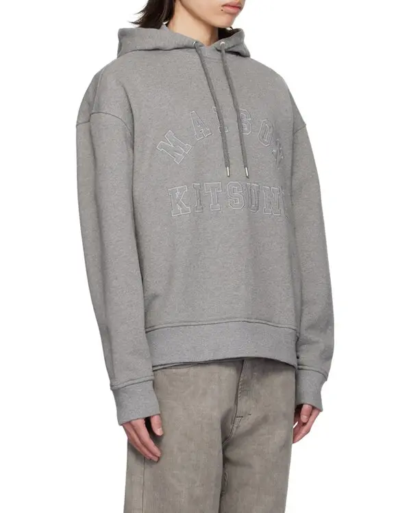 Maison Kitsuné Logo Patch Drawstring Hoodie