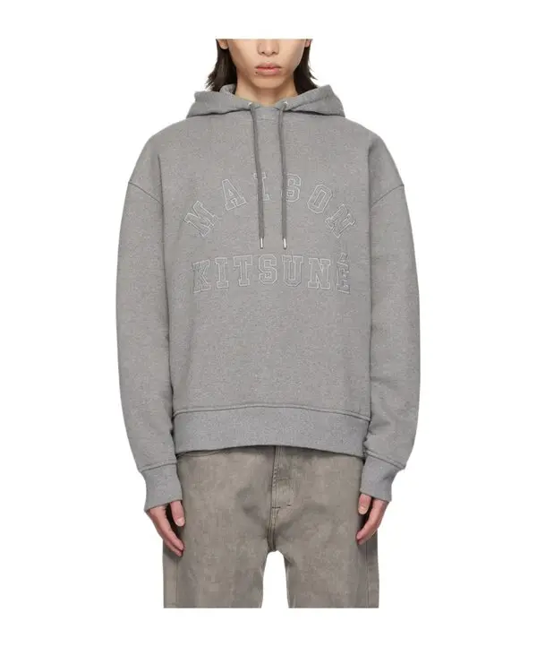 Maison Kitsuné Logo Patch Drawstring Hoodie