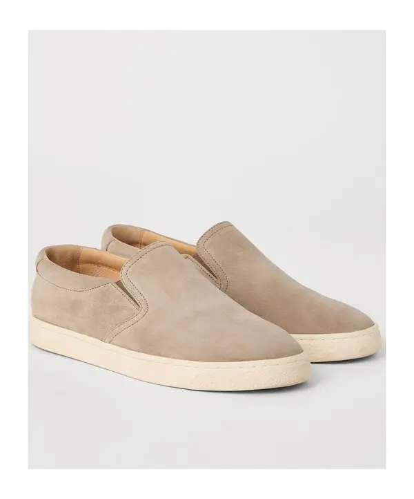 Brunello Cucinelli Suede Slip-on Sneakers