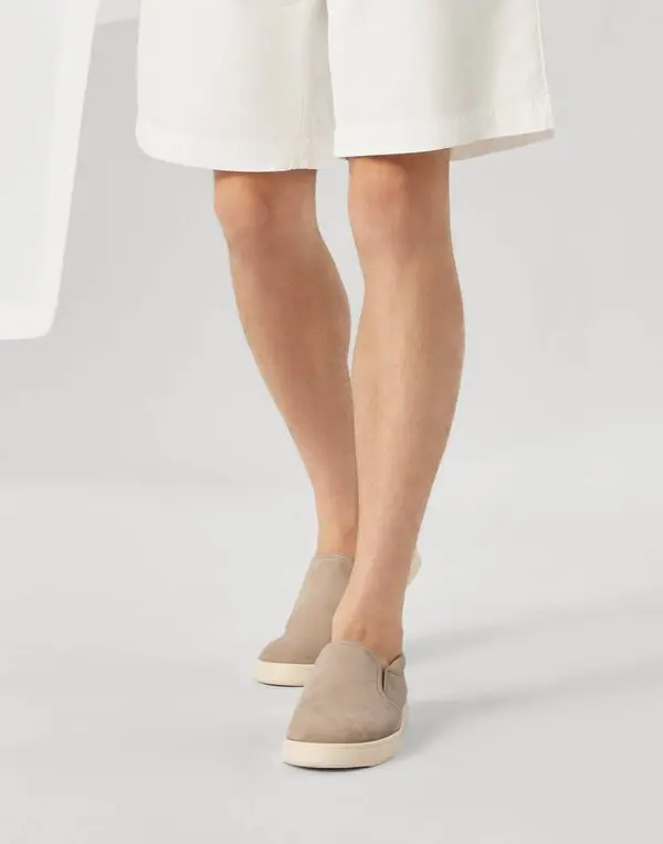 Brunello Cucinelli Suede Slip-on Sneakers