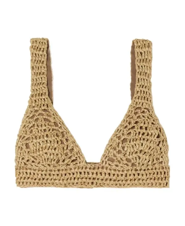 Brunello Cucinelli Logo Crocheted Bra Underwear