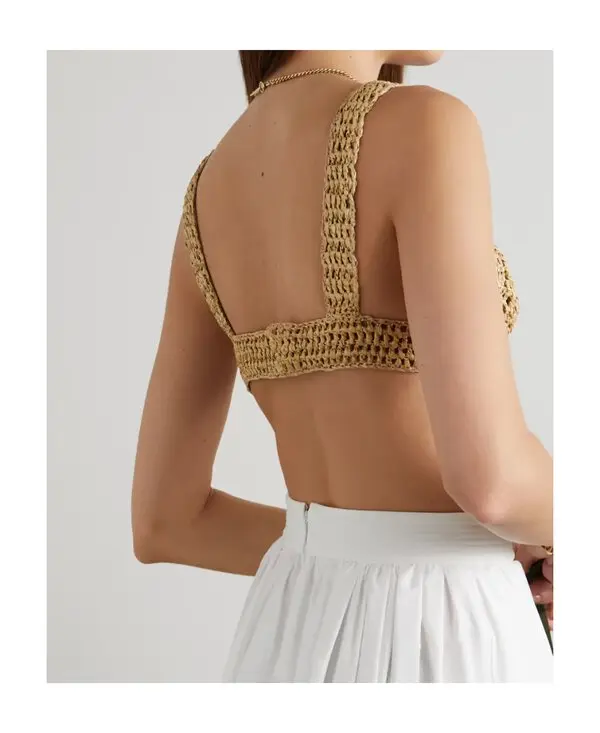 Brunello Cucinelli Logo Crocheted Bra Underwear