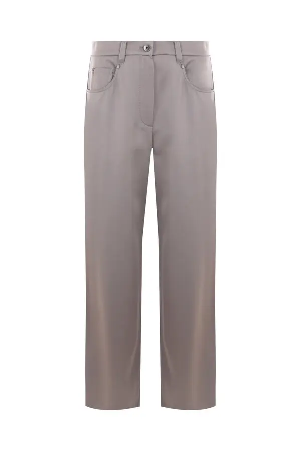 Brunello Cucinelli Embellished Wide-leg Trousers