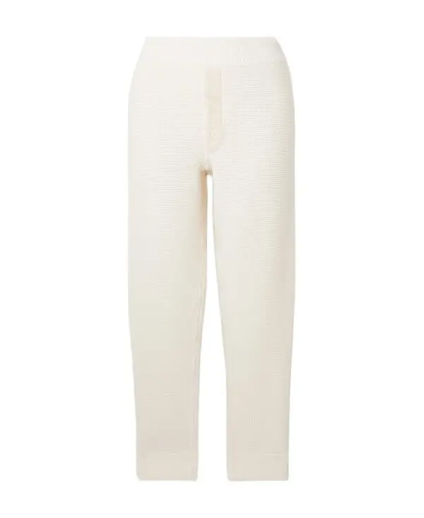 THE ROW High-waisted Tapered Trousers - White
