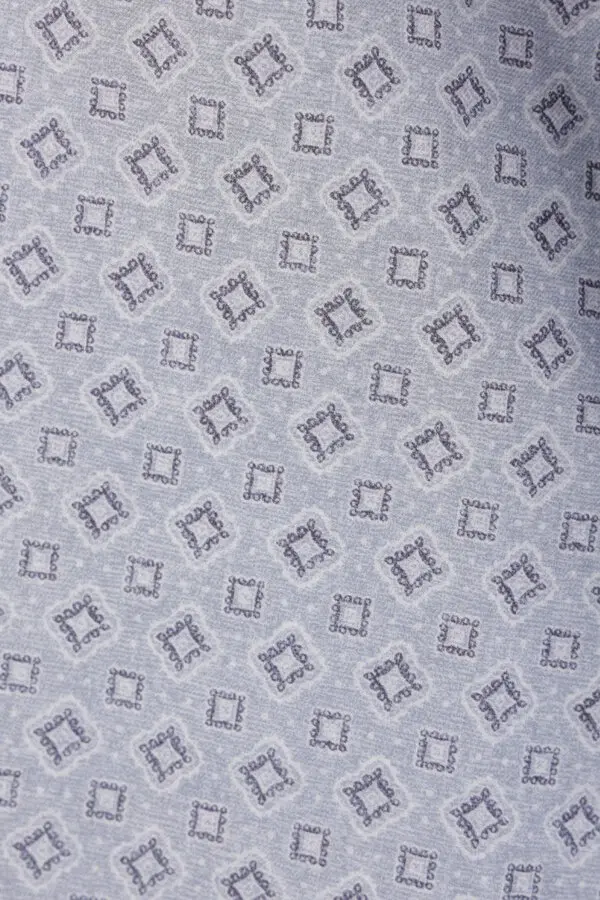 Brunello Cucinelli Geometric Printed Curved Hem Shirt