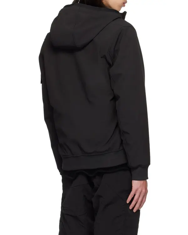 Stone Island Hooded Zip-up Jacket With Compass Badge