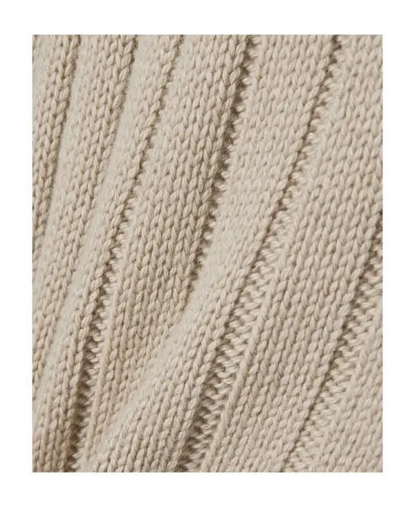 THE ROW Asymmetrical Ribbed Cashmere Midi Skirt