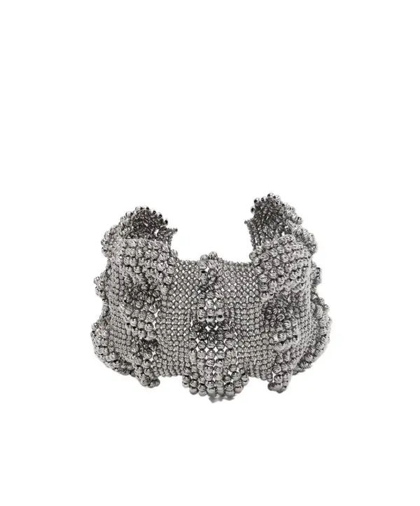 Brunello Cucinelli Sculptured Sterling-silver Bracelet - Gray