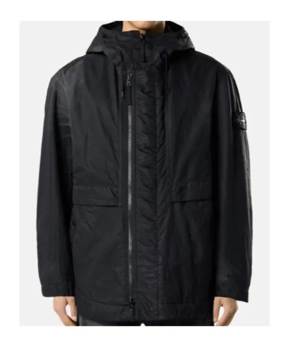 Stone Island Hooded Logo Patch Jacket
