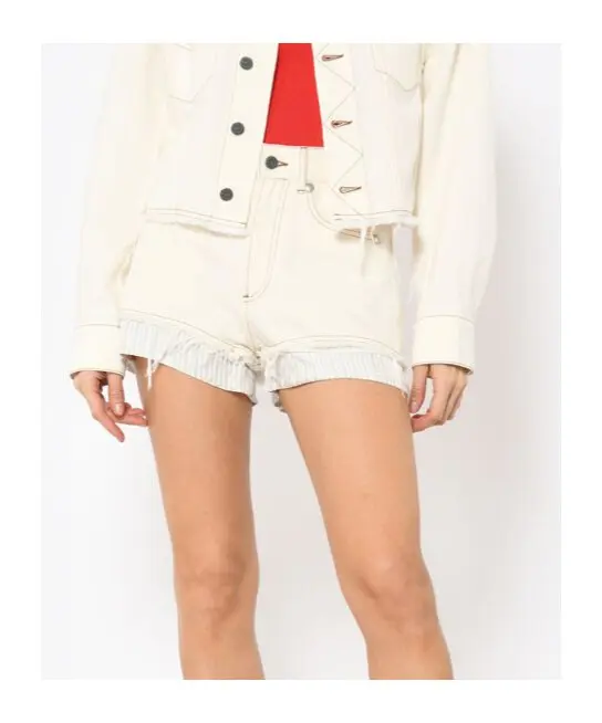A.p.c. Versailles Layered Denim Shorts With Raw Edge Hem