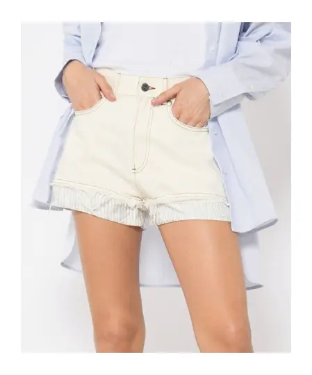 A.p.c. Versailles Layered Denim Shorts With Raw Edge Hem