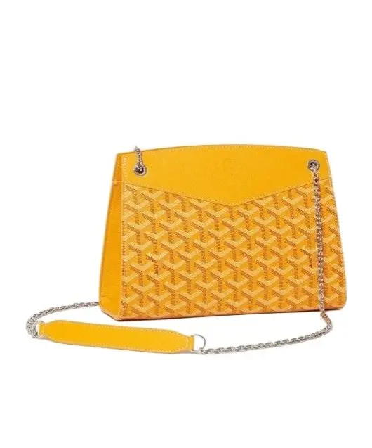Goyard Small Patterned Shoulder Bag With Chain Strap