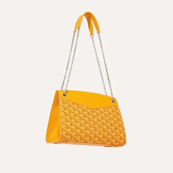 Goyard Small Patterned Shoulder Bag With Chain Strap
