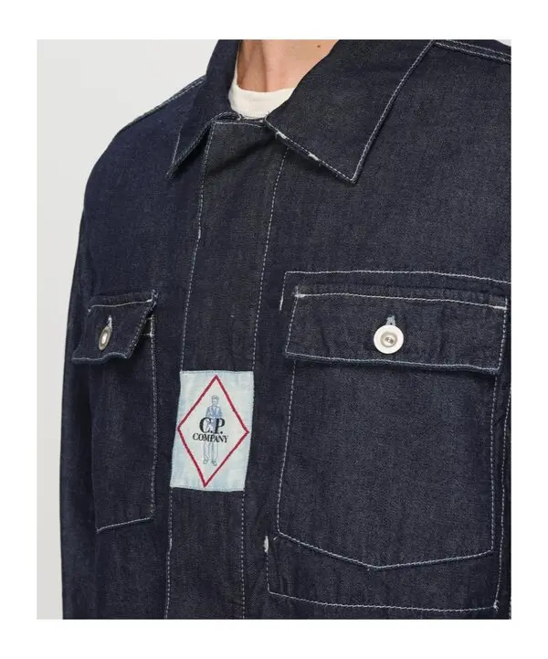 C.P. COMPANY Long-sleeved Denim Trucker Jacket