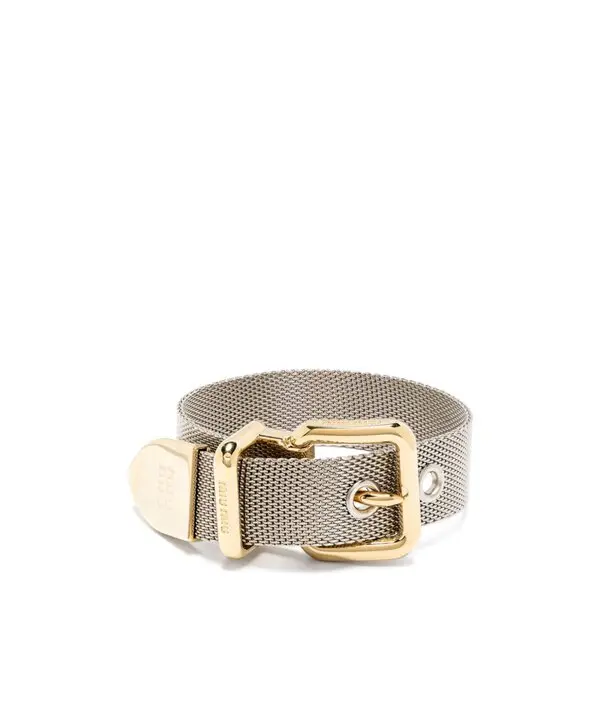 Miu Miu Two-tone Buckle Bracelet - Silver