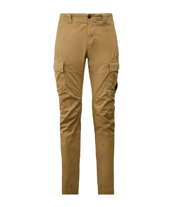 C.P. COMPANY Stretch Cargo Pants With Lens Detail - Brown