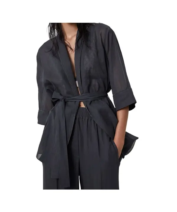 Brunello Cucinelli Monili Embellished Cotton Kimono