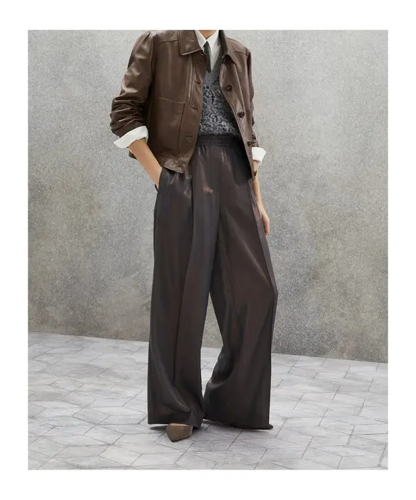 Brunello Cucinelli Wide-leg Tailored Trousers