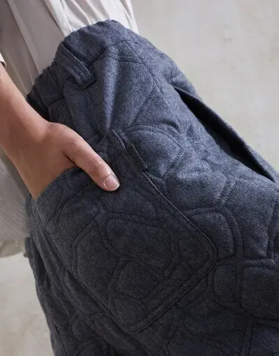 Brunello Cucinelli Embroidered Quilted Track Pants