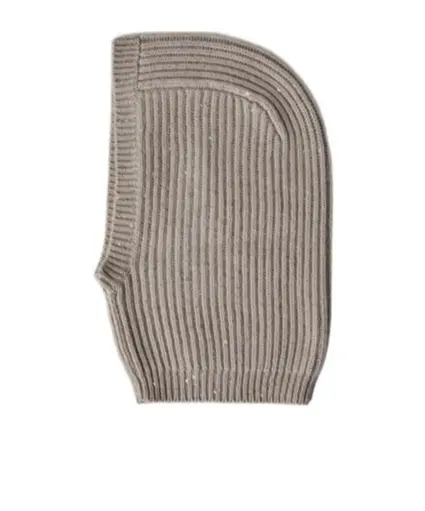 Brunello Cucinelli Ribbed Knit Balaclava - Gray