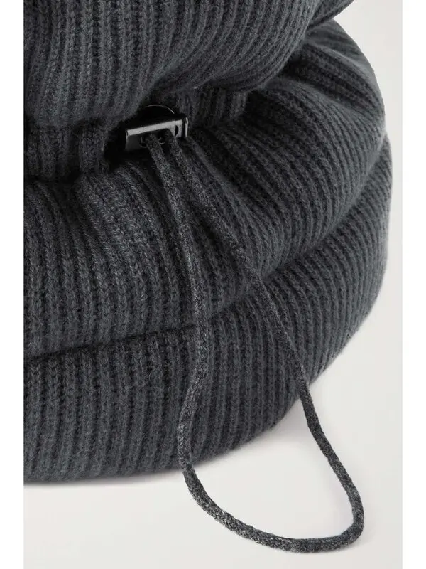 Brunello Cucinelli Padded Cashmere Ribbed Scarf