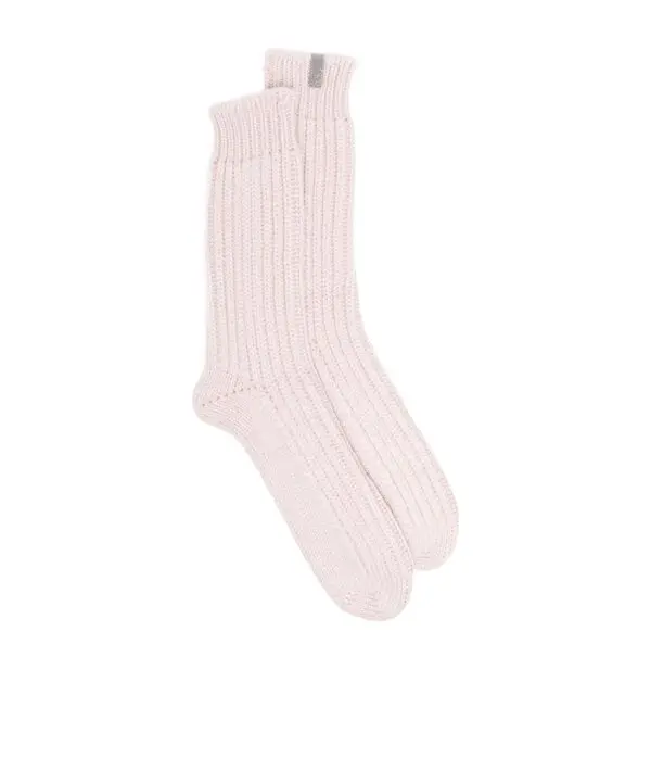 Brunello Cucinelli Ribbed Fitted Socks - Light Pink