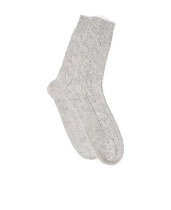 Brunello Cucinelli Glittered Ankle Socks - White