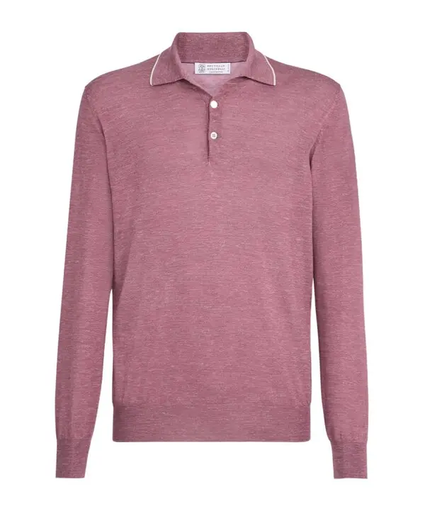 Brunello Cucinelli Lightweight Plain Stitched Polo Shirt