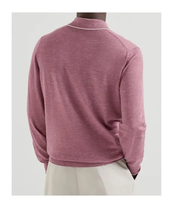 Brunello Cucinelli Lightweight Plain Stitched Polo Shirt