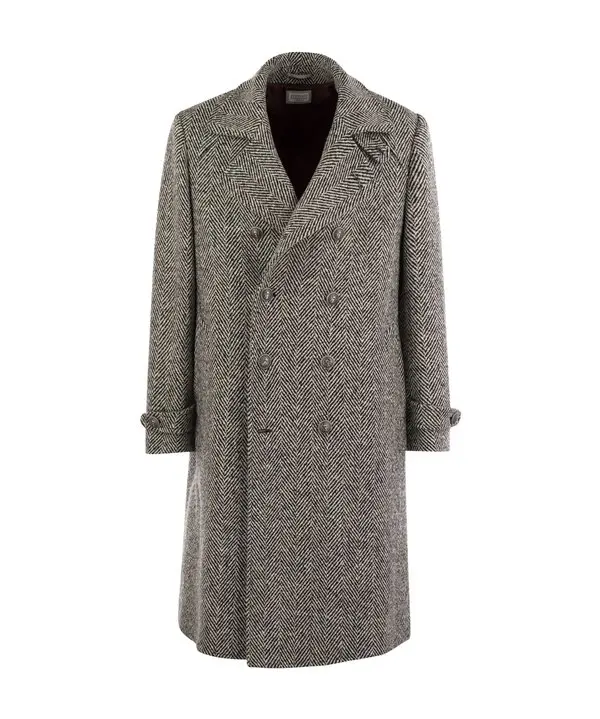 Brunello Cucinelli Herringbone Double-breasted Coat