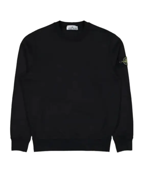 Stone Island Logo Badge Organic Cotton Sweatshirt