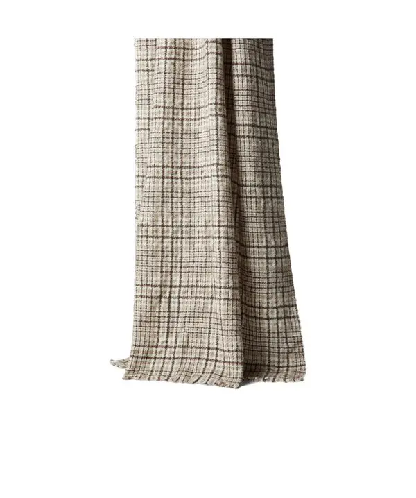 Brunello Cucinelli Check-pattern Frayed Scarf - Multicolor