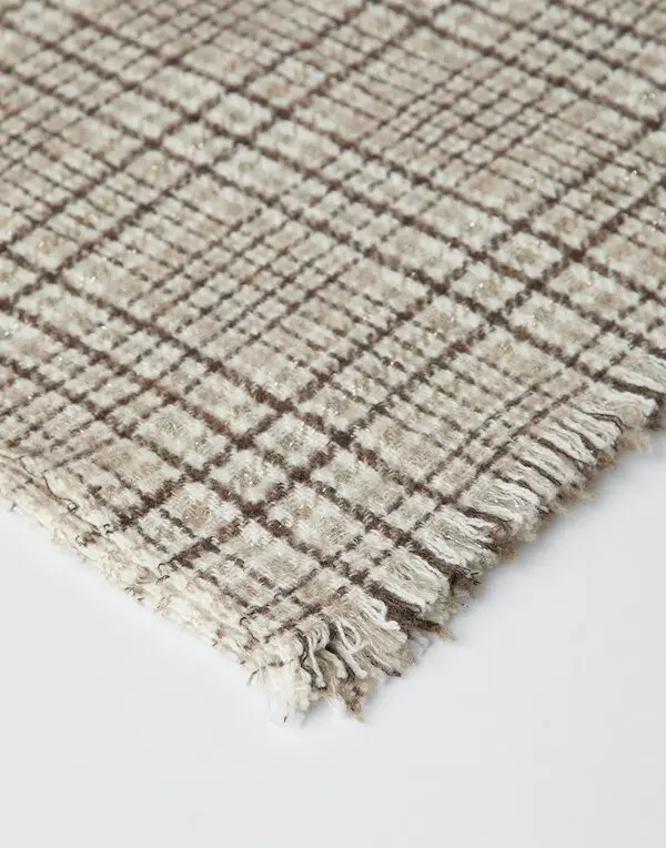 Brunello Cucinelli Check-pattern Frayed Scarf