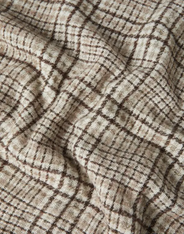 Brunello Cucinelli Check-pattern Frayed Scarf