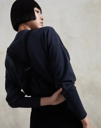 Brunello Cucinelli High-waisted Cropped Brace-detail Trousers