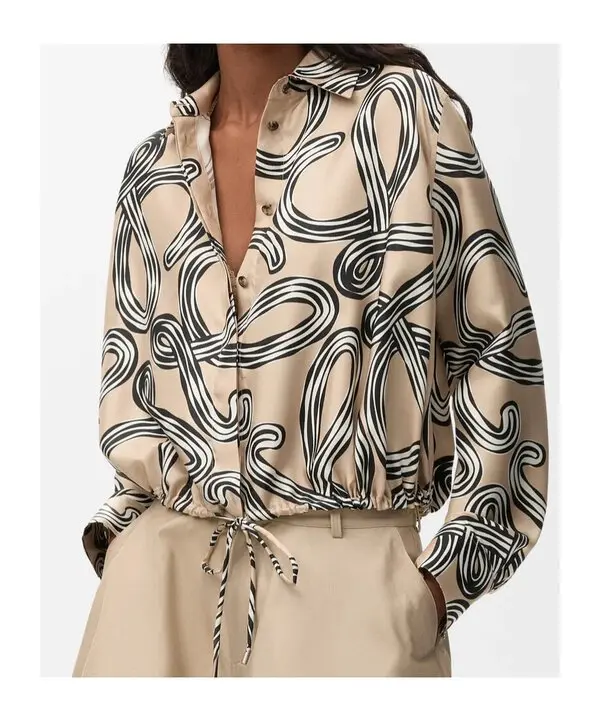 Loewe X Paula's Ibiza Anagram Print Long Sleeve Shirt - Nude
