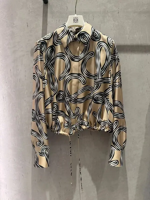 Loewe X Paula's Ibiza Anagram Print Long Sleeve Shirt - Nude